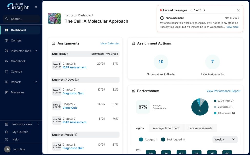 Courseware Features Overview - Oxford Insight